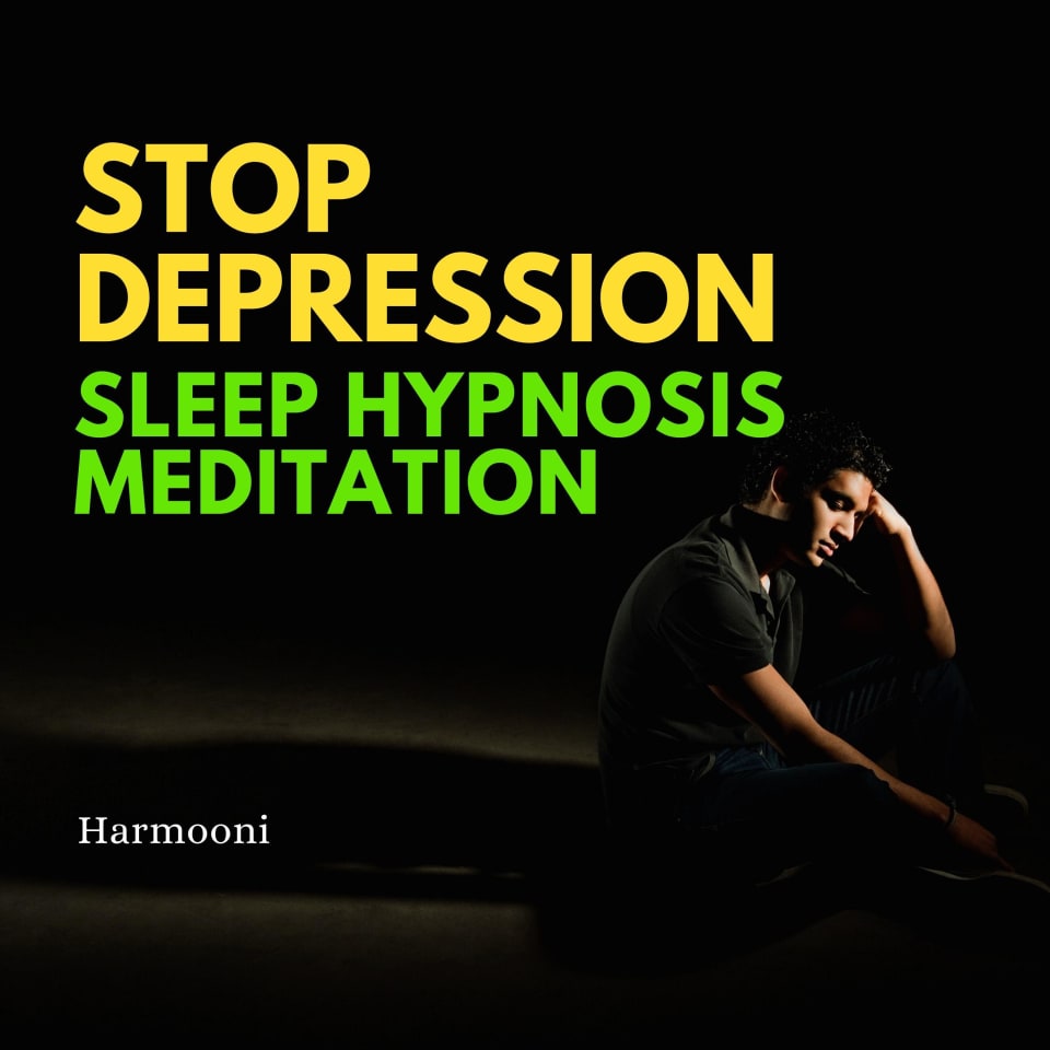Stop Depression Sleep Hypnosis Meditation by Harmooni - Audiobook