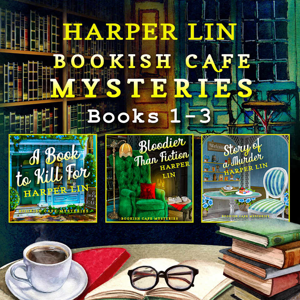 Bookish Café Mysteries: Books 1-3 by Harper Lin - Audiobook